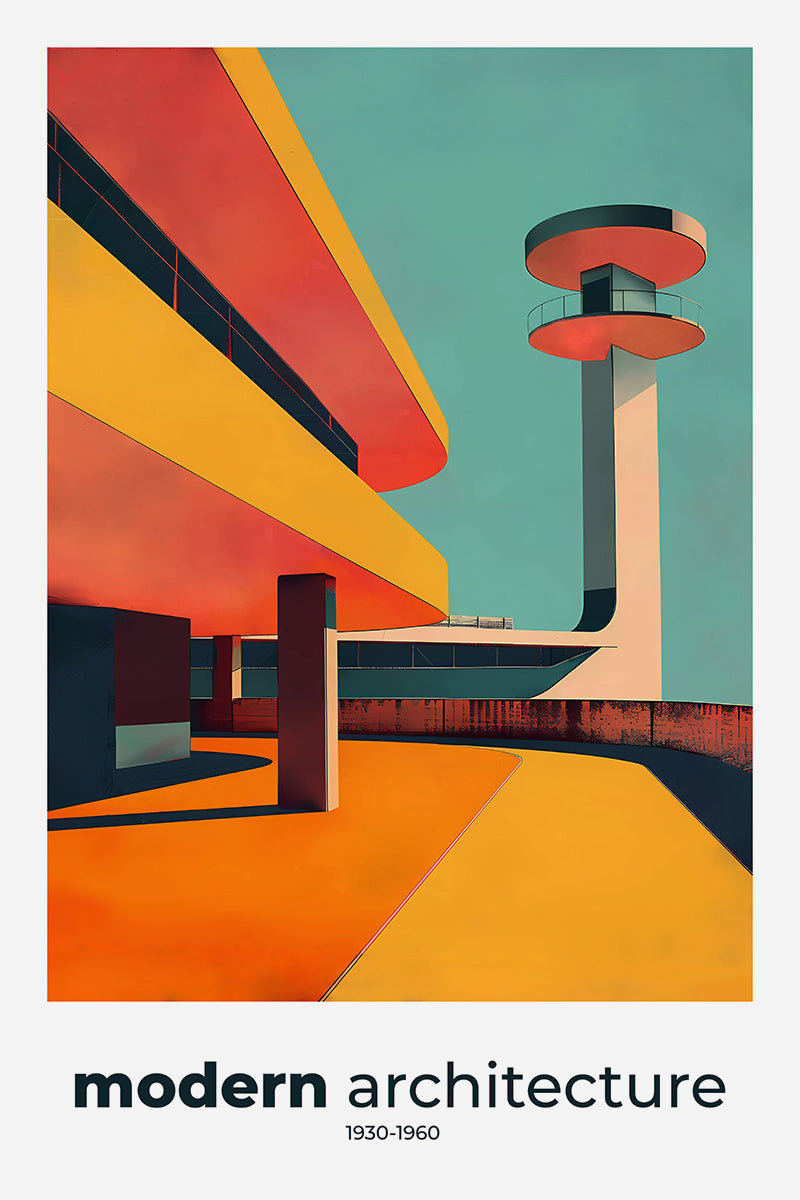 Modern Architecture Exhibition Poster – Mightyinkstudio